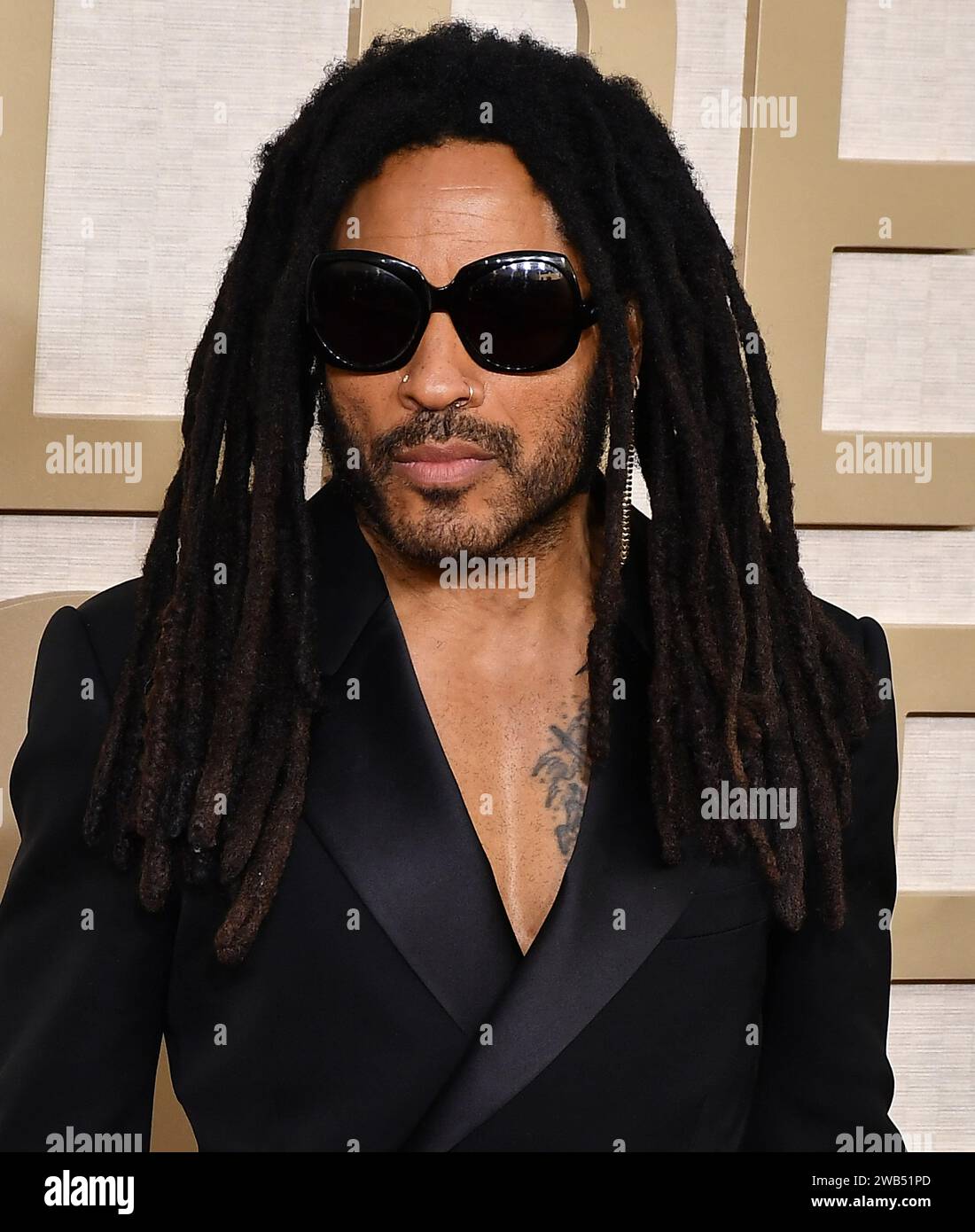 Lenny Kravitz attends the 81st Annual Golden Globe Awards at The ...