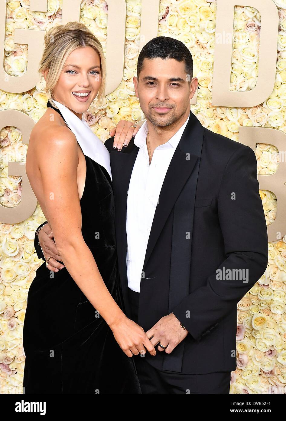 Amanda Pacheco and Wilmer Valderrama attend the 81st Annual Golden ...