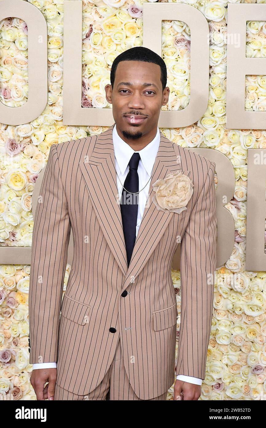 Beverly Hills, USA. 08th Jan, 2024. Tyler James Williams attends the ...