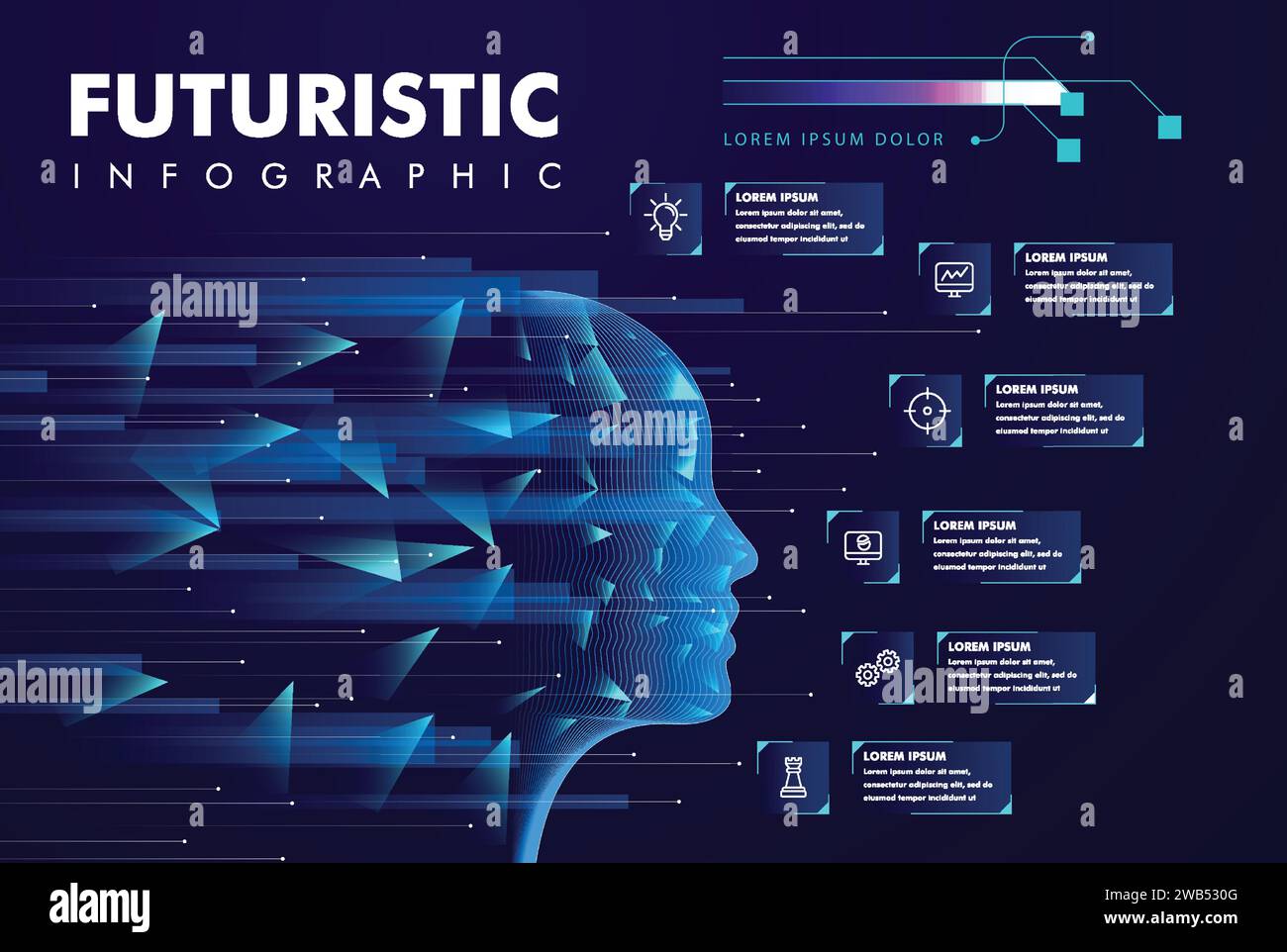 futuristic infographic banner template Stock Vector Image & Art - Alamy