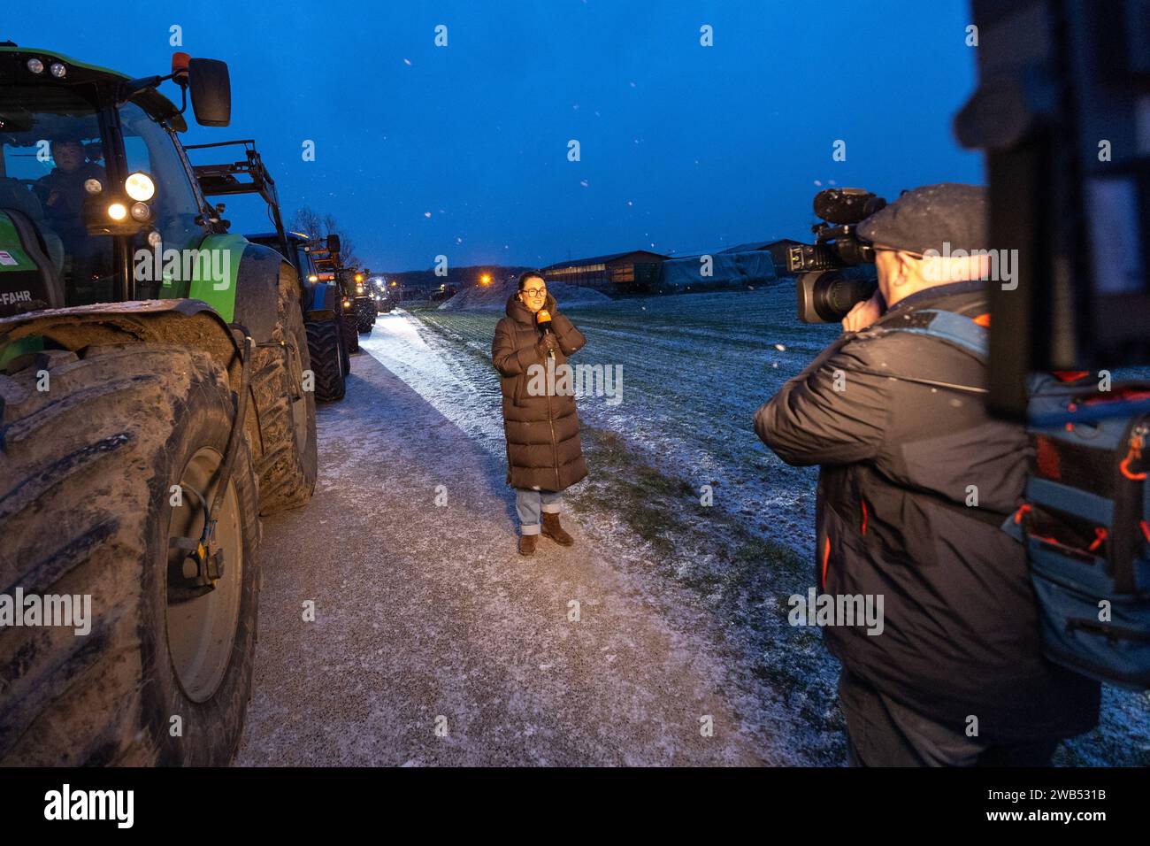 Aufstellung zum Traktor Konvoi in Wachtberg Villip im Rahmen der ...