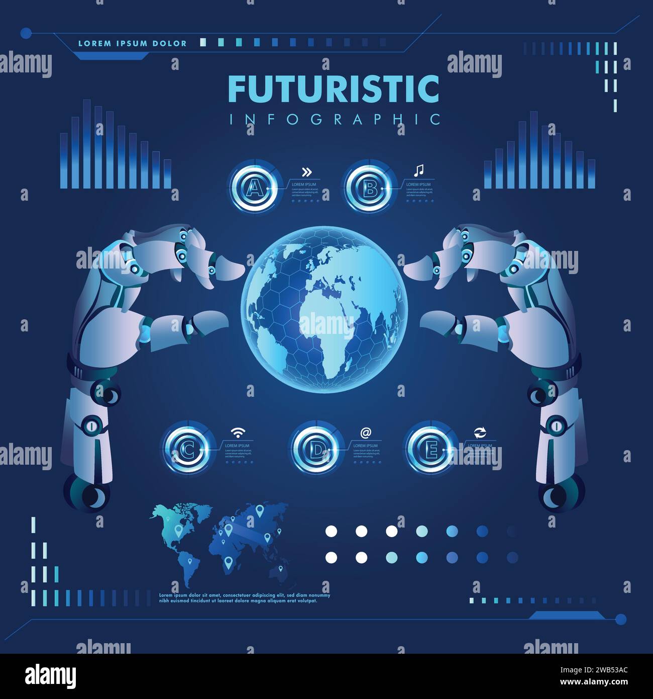futuristic infographic banner template Stock Vector Image & Art - Alamy