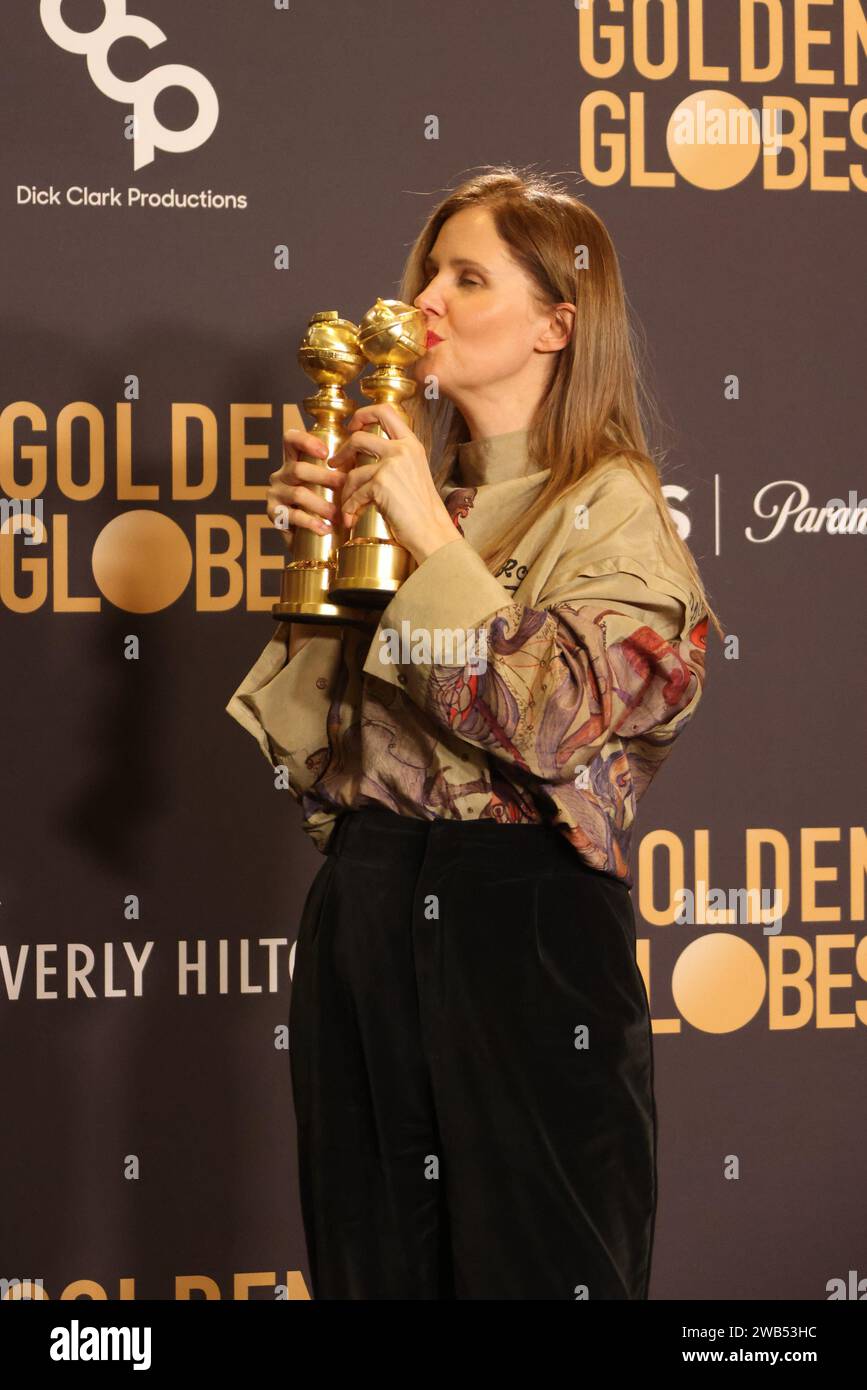 Beverly Hills, USA. 07th Jan, 2024. Justine Triet, winner of the Best ...