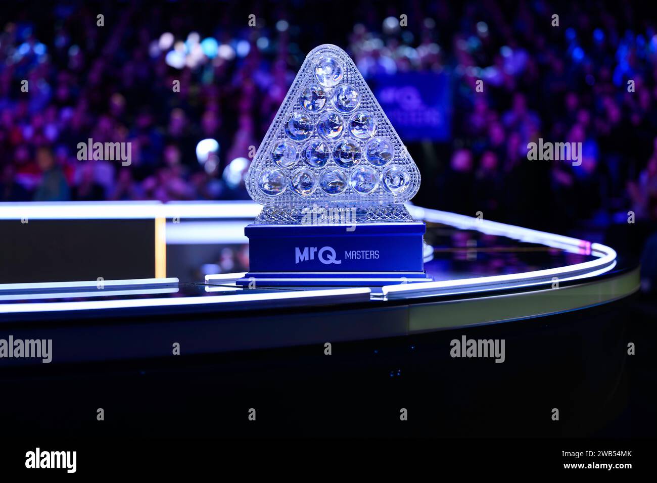 LONDON, UNITED KINGDOM. 08th Jan, 2024. The Paul Hunter Trophy is ...