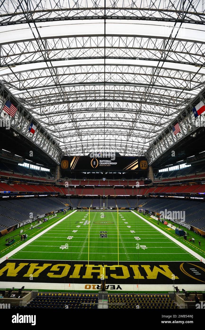 Houston, TX, USA. 8th Jan, 2024. Inside the stadium before the College ...