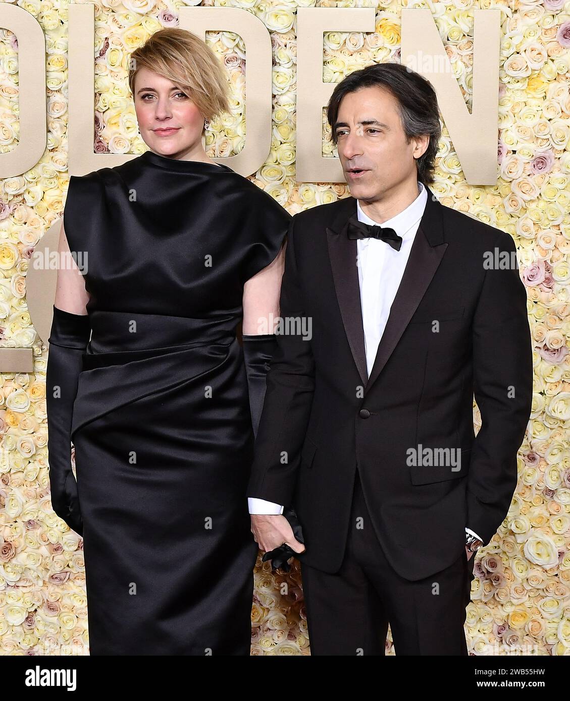 Beverly Hills, USA. 08th Jan, 2024. Greta Gerwig and Noah Baumbach ...