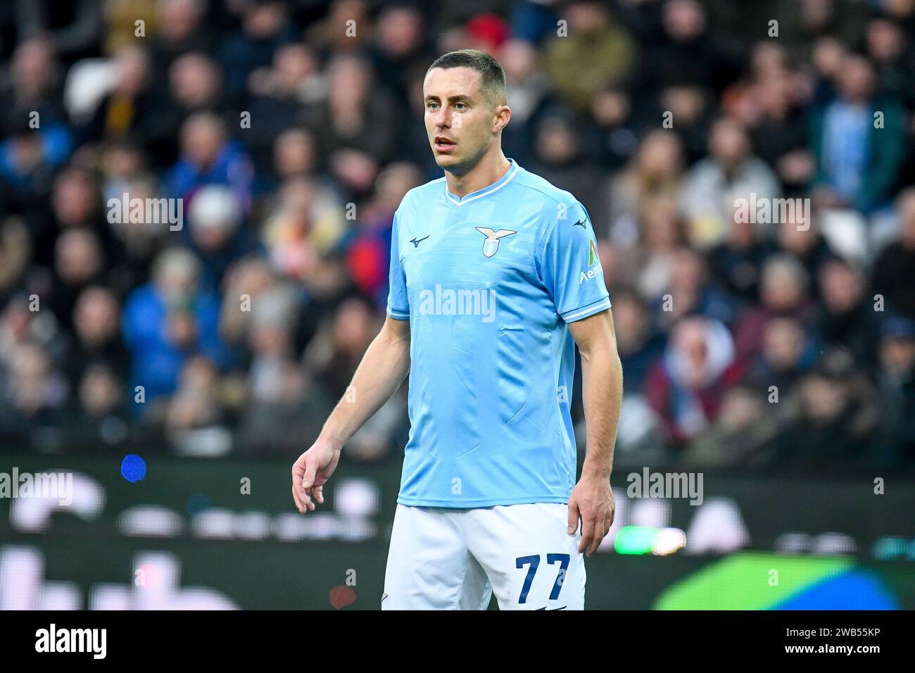 Udine, Italy. 07th Jan, 2024. Lazio's Adam Marusic portrait during ...