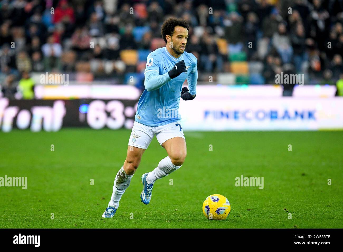 Udine, Italy. 07th Jan, 2024. Lazio's Felipe Anderson Pereira Gomes ...