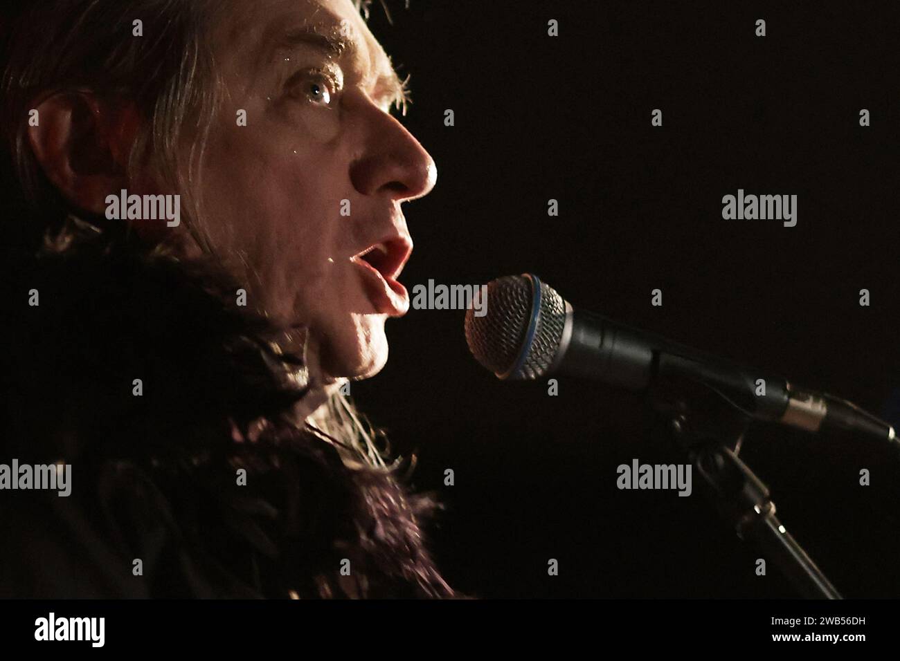 Berlin, Germany. 08th Jan, 2024. Musician Blixa Bargeld performs at ...