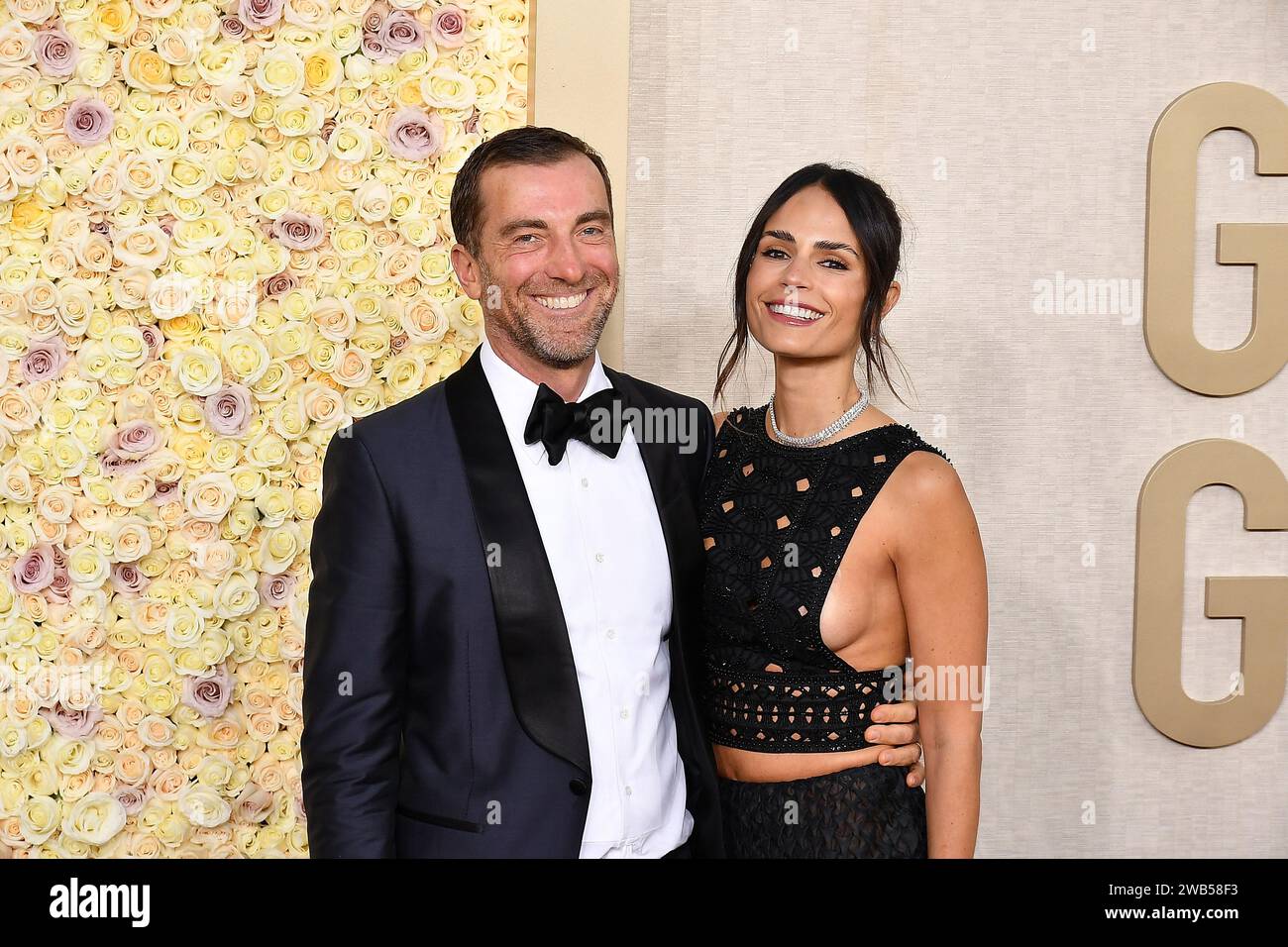 Beverly Hills, USA. 08th Jan, 2024. Jordana Brewster and Mason Morfit attend the 81st Annual ...