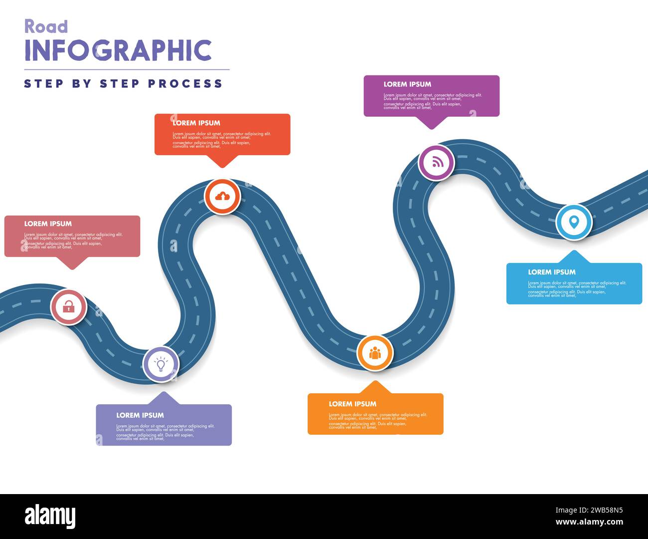 road infographic template Stock Vector Image & Art - Alamy