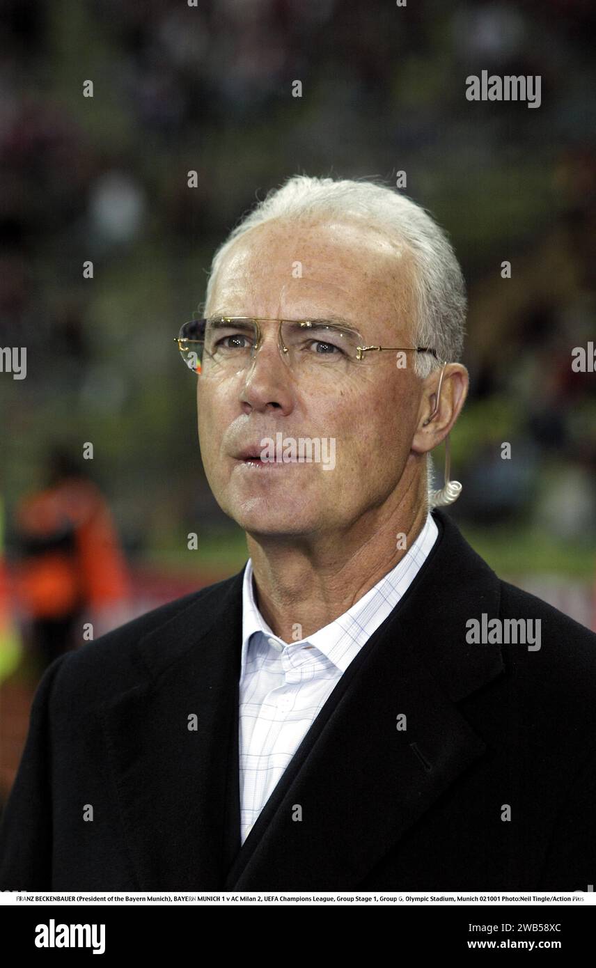 FRANZ BECKENBAUER (President of the Bayern Munich), BAYERN MUNICH 1 v ...