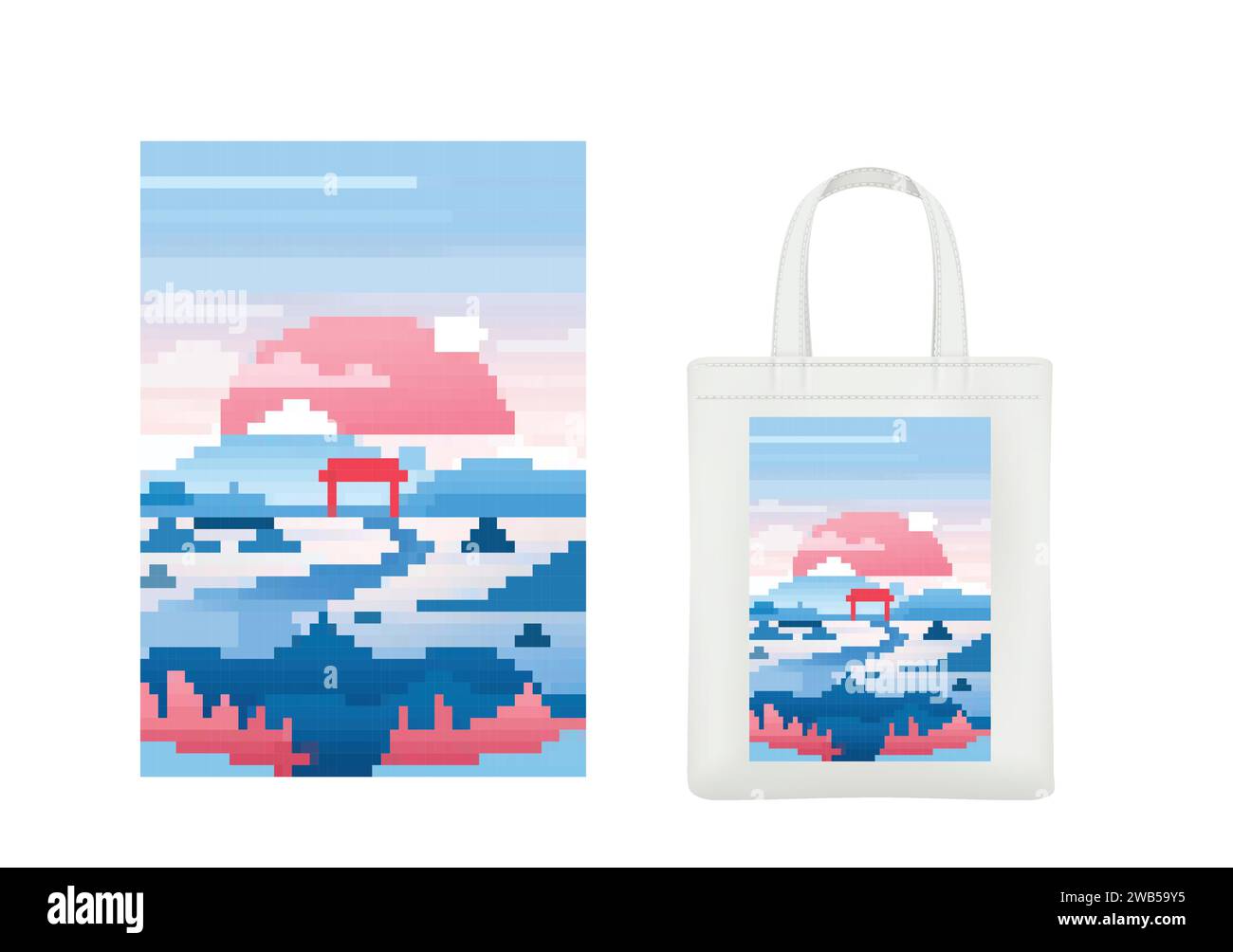 tote bag pixel art design Stock Vector Image & Art - Alamy
