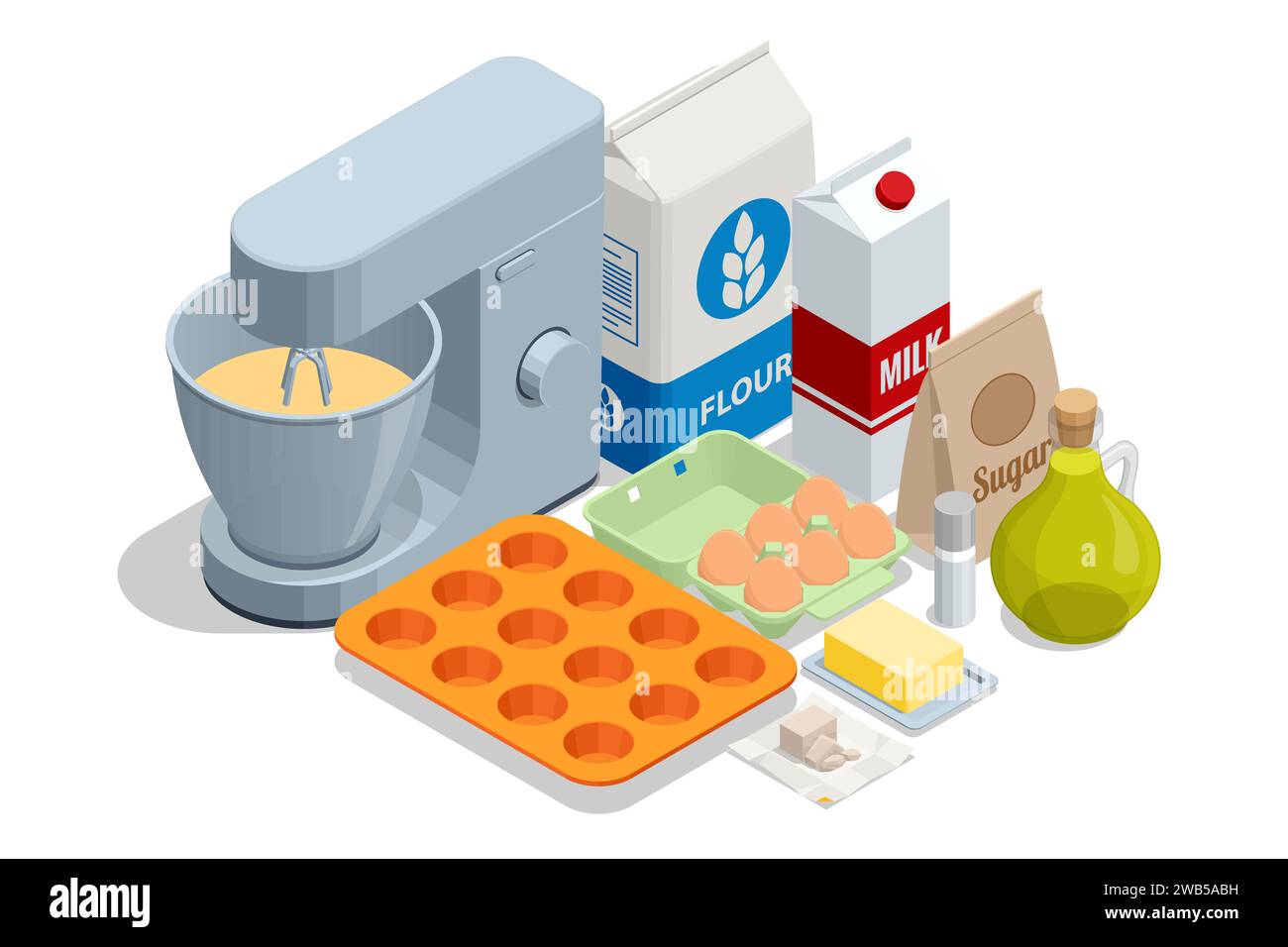 Children baking kitchen Stock Vector Images - Alamy