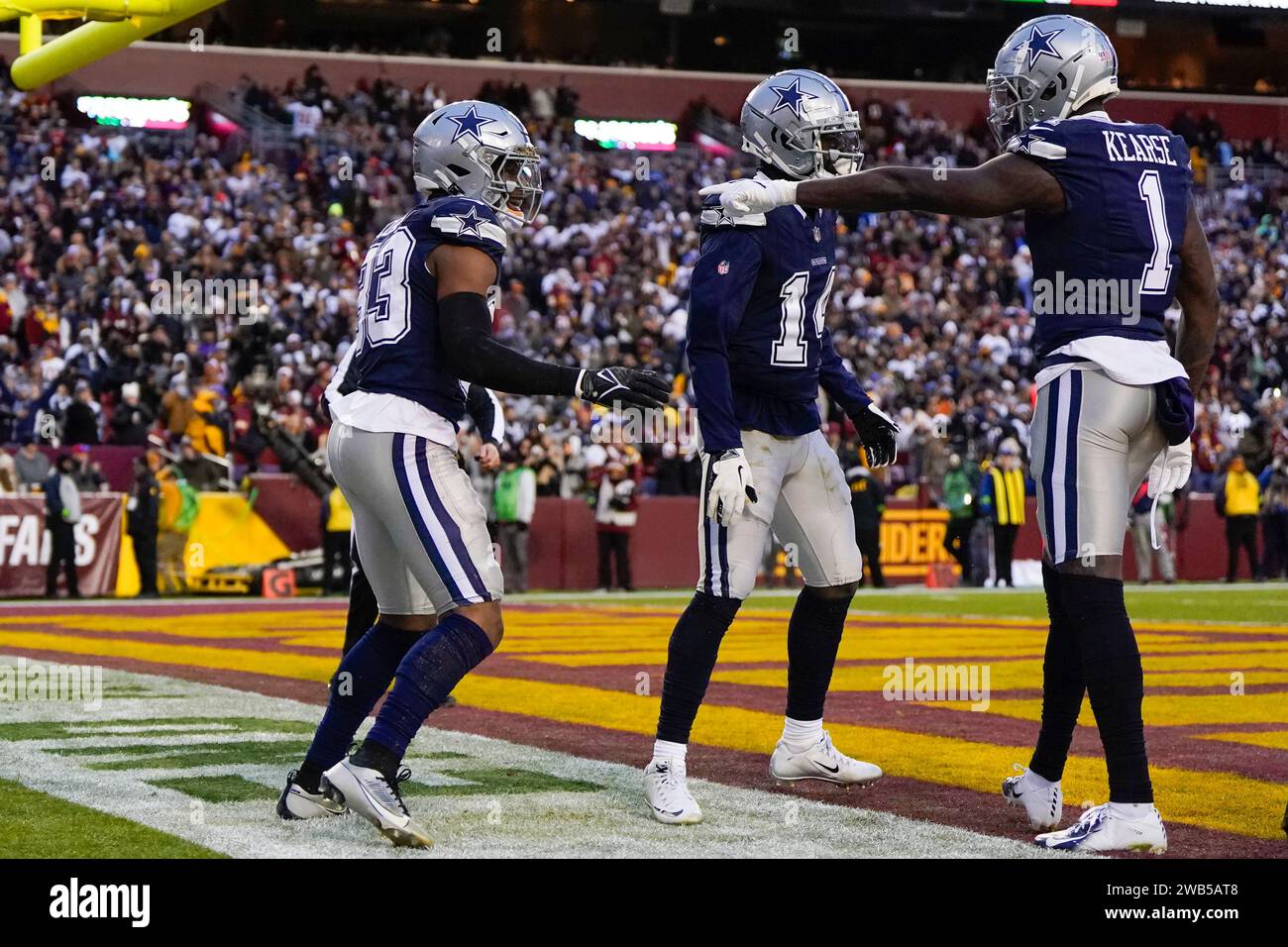 Dallas Cowboys linebacker Damone Clark (33) celebrates with safety ...