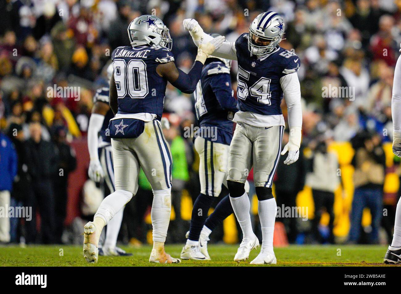 Dallas Cowboys defensive end DeMarcus Lawrence (90) celebrates with ...