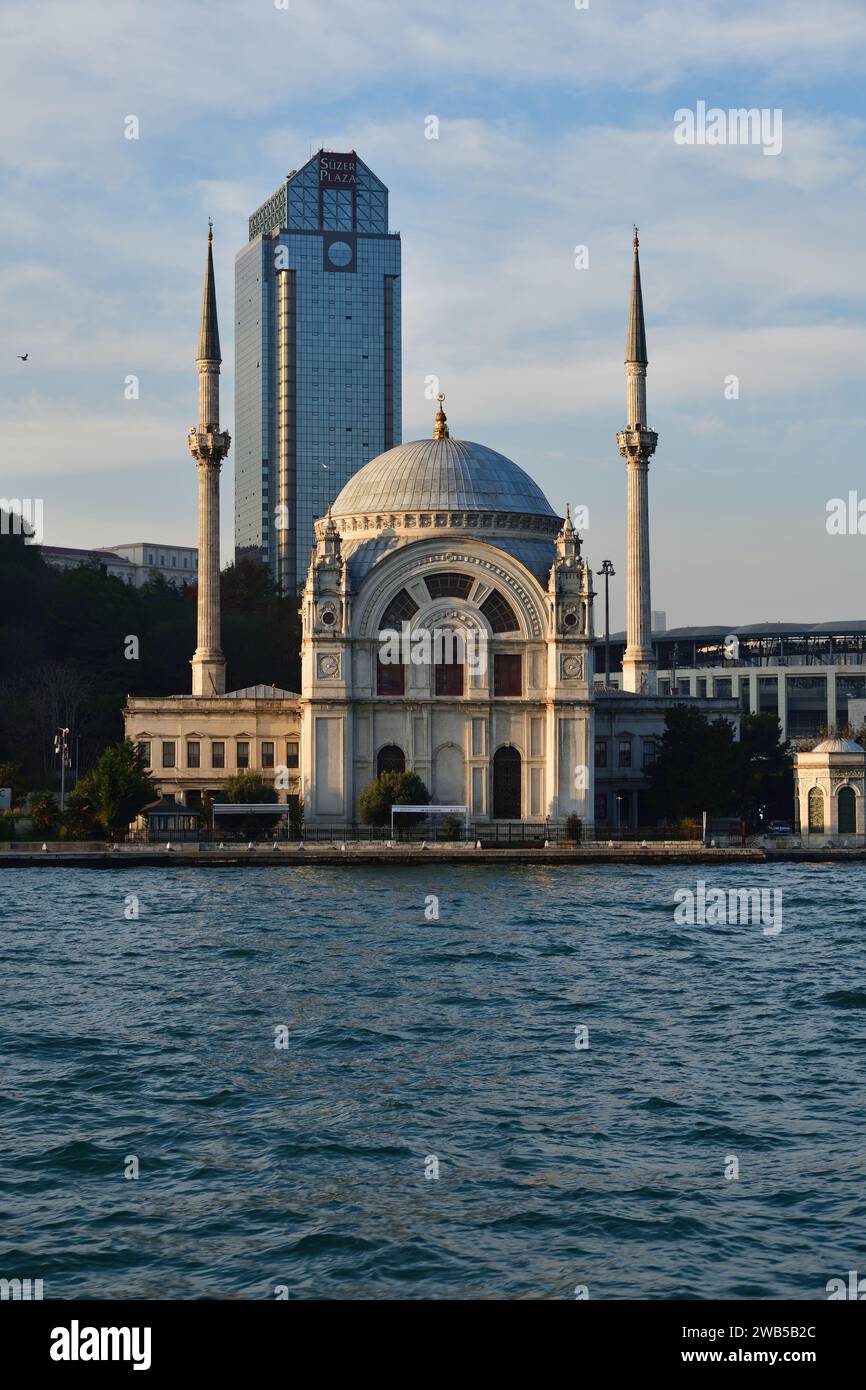 Istanbul, Turkey - December 10, 2023: Dolmabahce Mosque is a baroque ...