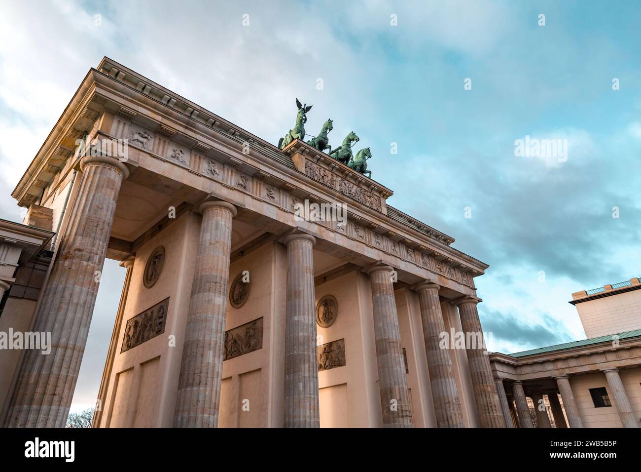 The famous landmark of Brandenburg Gate or Brandenburger Tor in Berlin ...