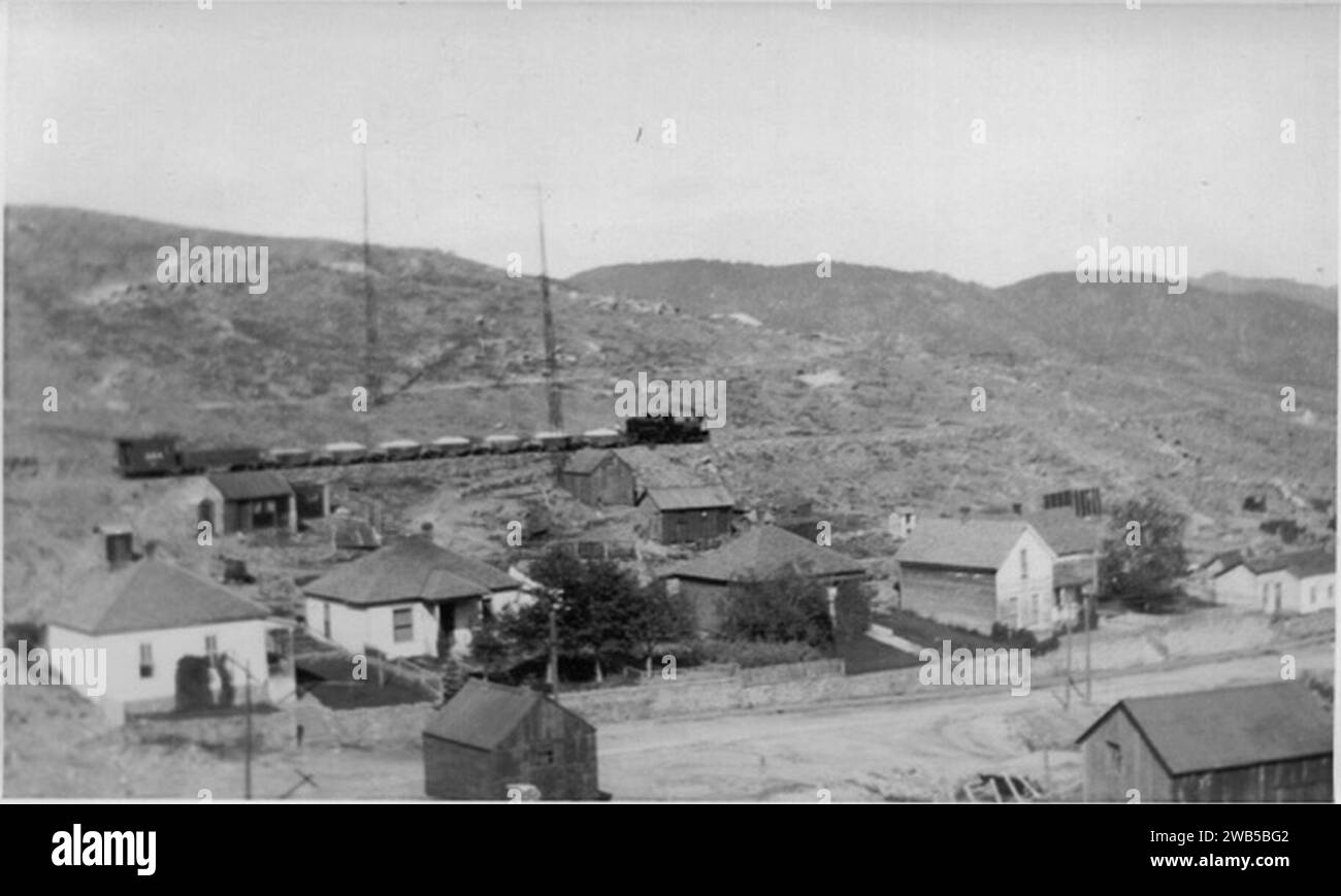 (1.13) Gilpin Tram, Winnebago Hill, train with 7 loaded cars plus ...