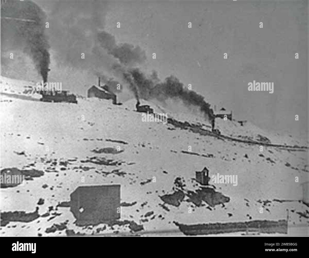 (1.13) Gilpin Tram, Winnebago Hill with 3 Shay locomotives Stock Photo ...