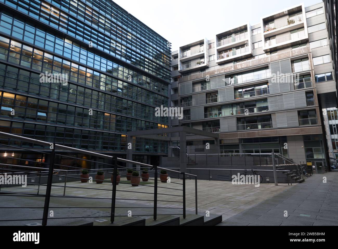 Berlin, Germany - 20 DEC 2021: Modern buildings and contemporary ...