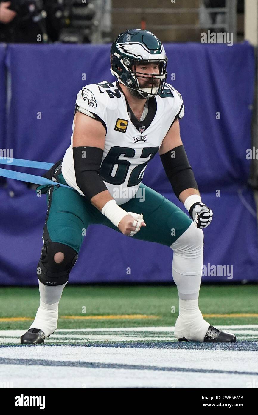 Philadelphia Eagles center Jason Kelce (62) during an NFL football game ...