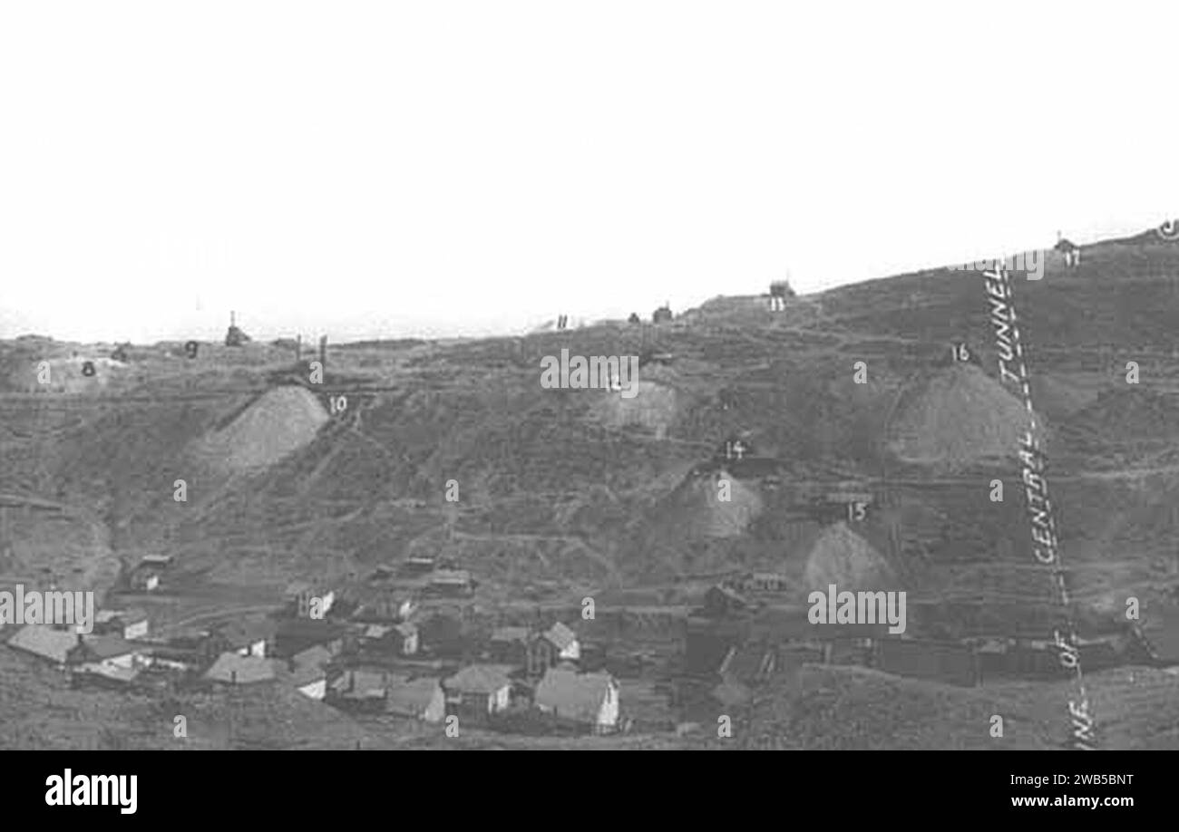(1.49) Gilpin Tram, Phoenix-Burroughs Mine (No 10) behind Nevadaville ...