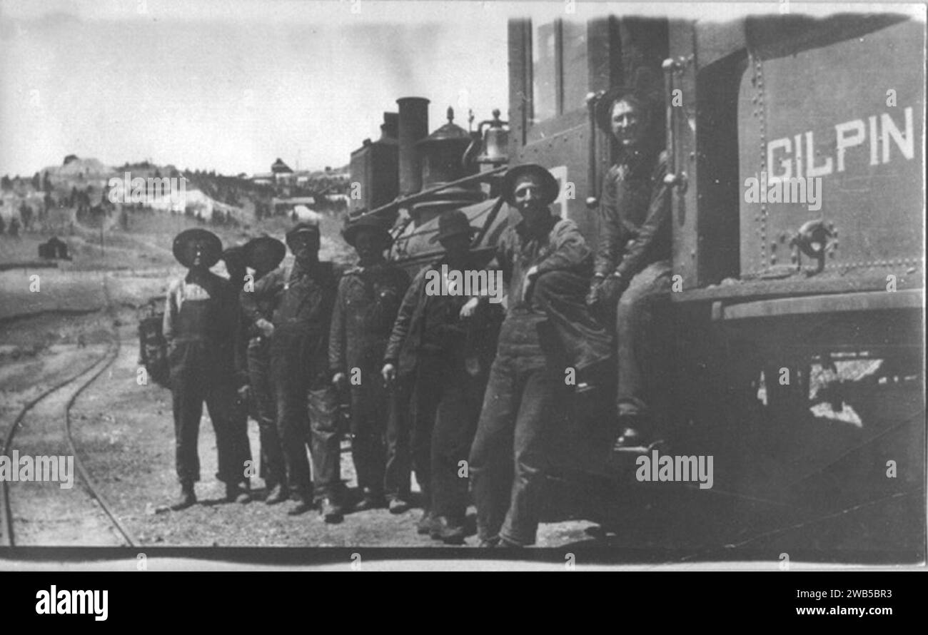 (1.65) Gilpin Tram, Leavenworth Siding during scrapping in 1917 Stock ...