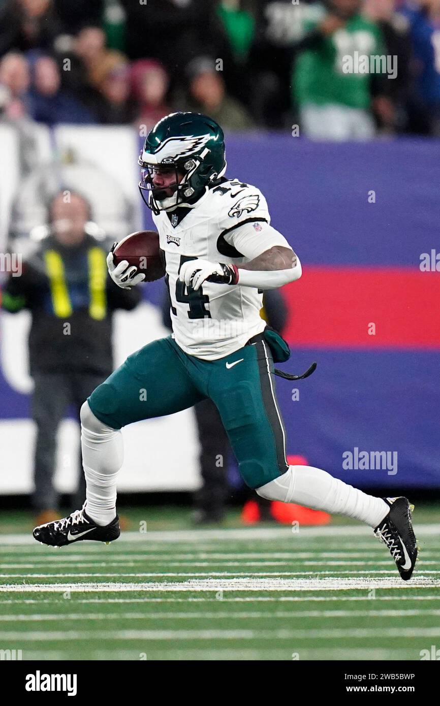 Philadelphia Eagles running back Kenneth Gainwell (14) during an NFL ...