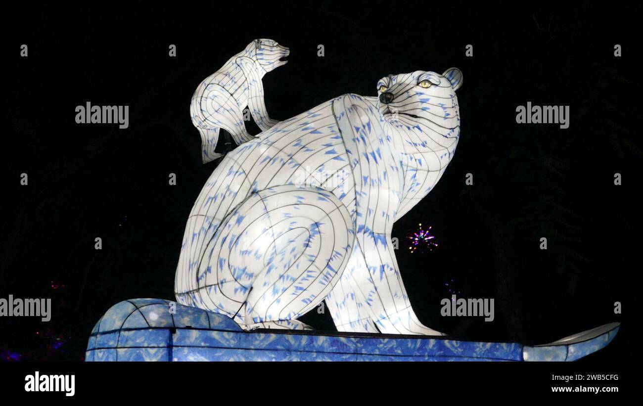 Los Angeles, California, USA 2nd January 2024 Snow Leopards at Zoo ...