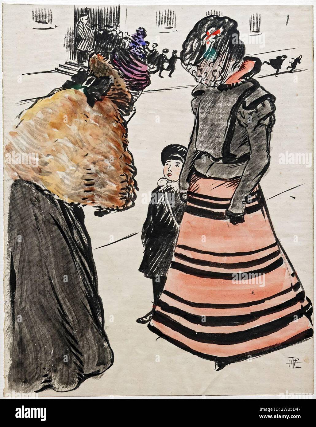 (Albi) Deux femmes et un enfant - Hermann René Georges Paul dit Hermann ...