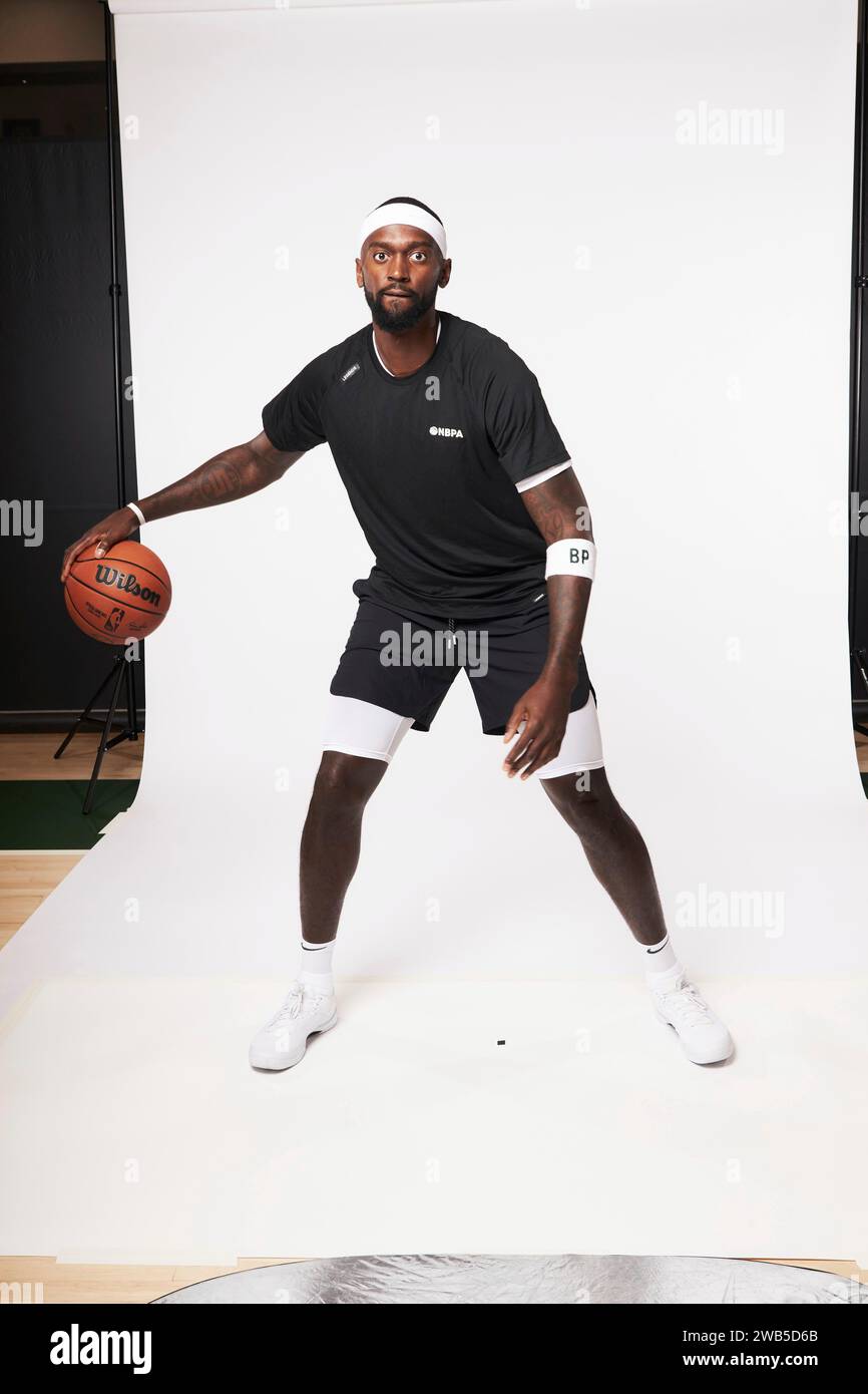 Bobby Portis poses for a portrait on October 2, 2023 in Milwaukee ...