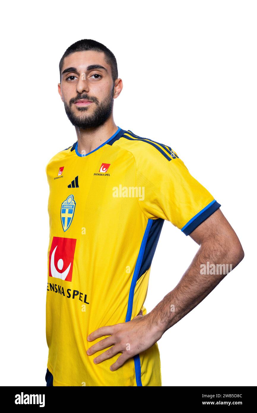 Paphos, Cyprus. 08th Jan, 2024. 240108 Rami Al Hajj of the Swedish men ...