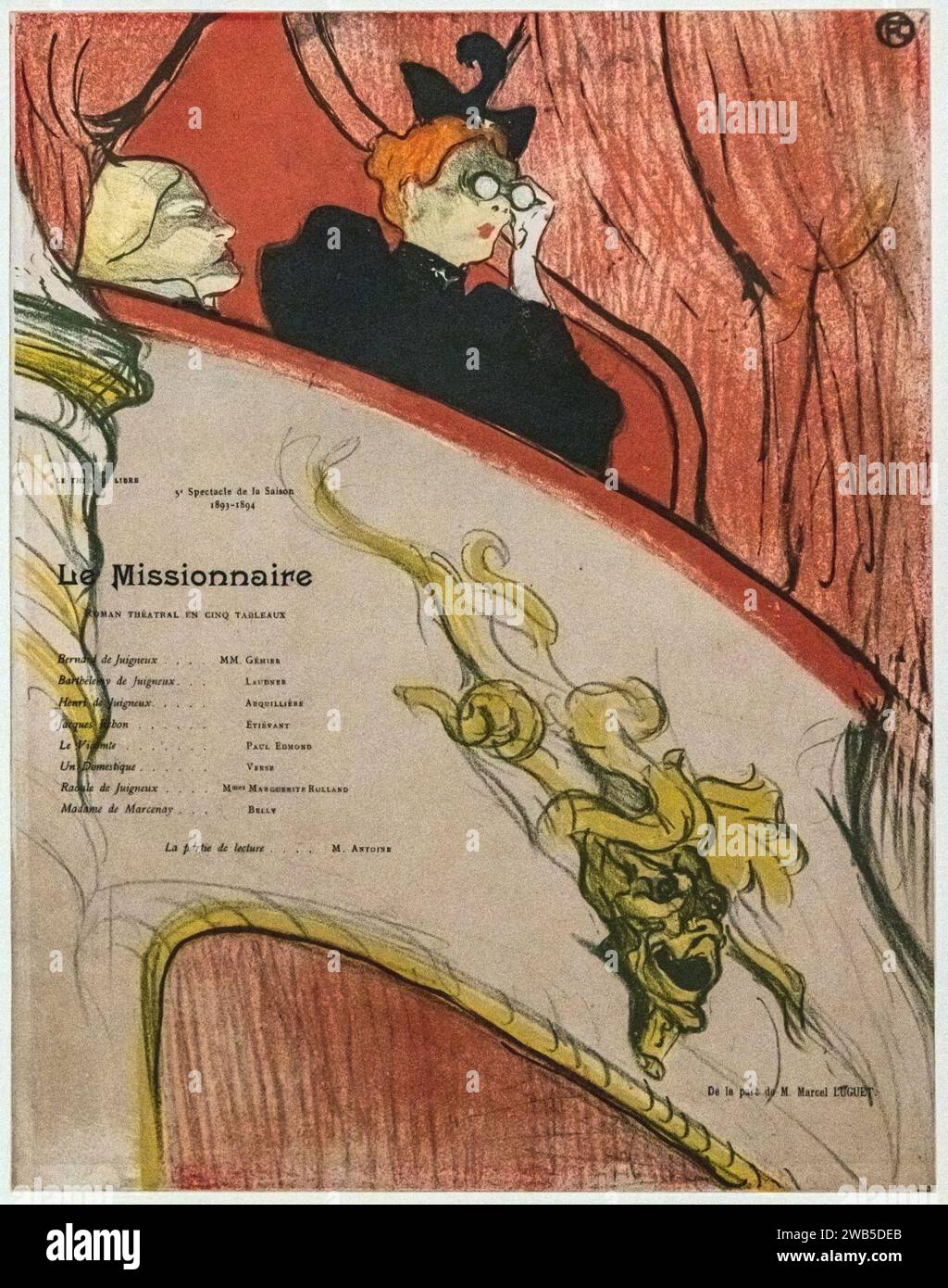 (Albi) La loge au mascaron doré, programme pour 'Le Missionnaire ...