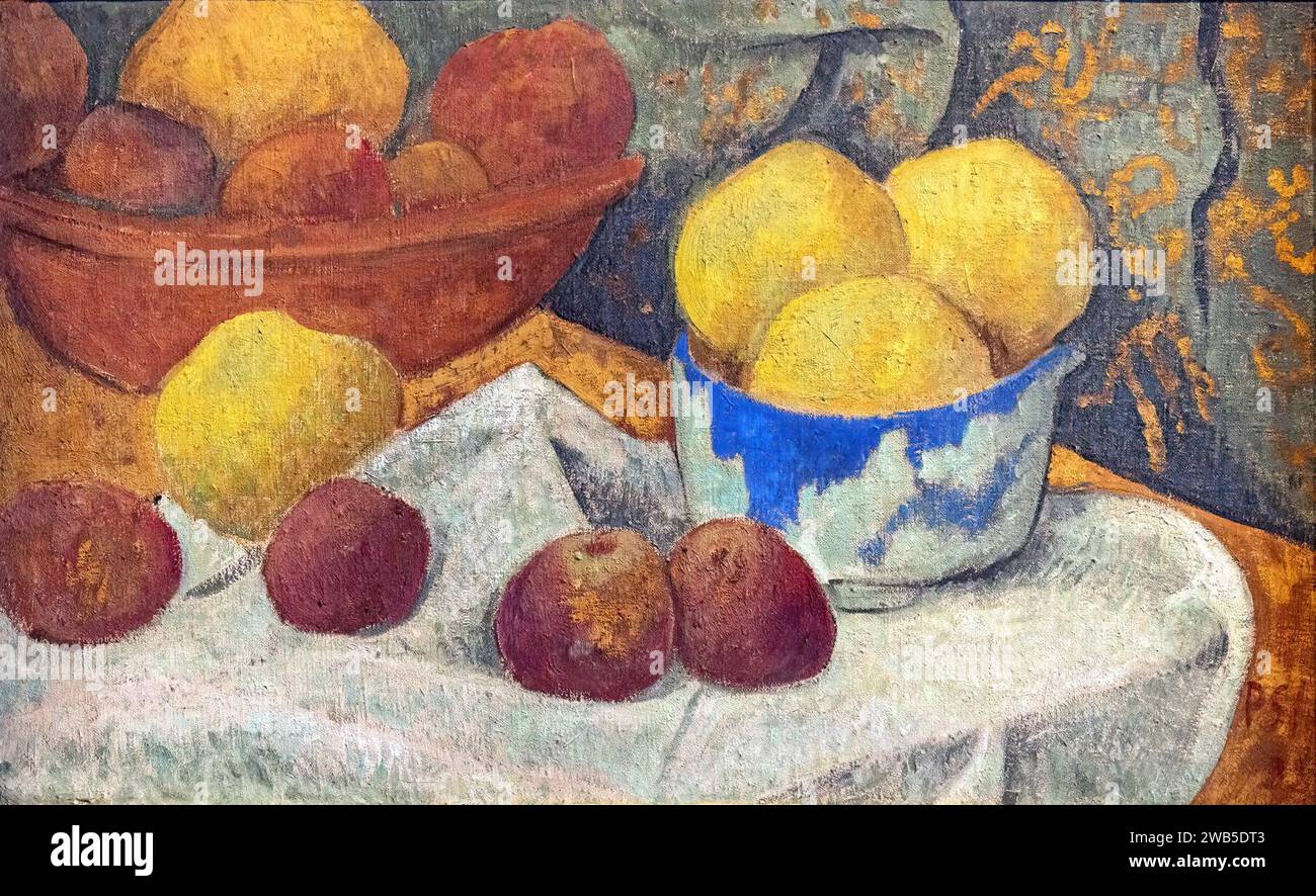 (Albi) Pommes et écuelle bleu (1922) - Paul Sérusier MTL.inv.393 Stock ...