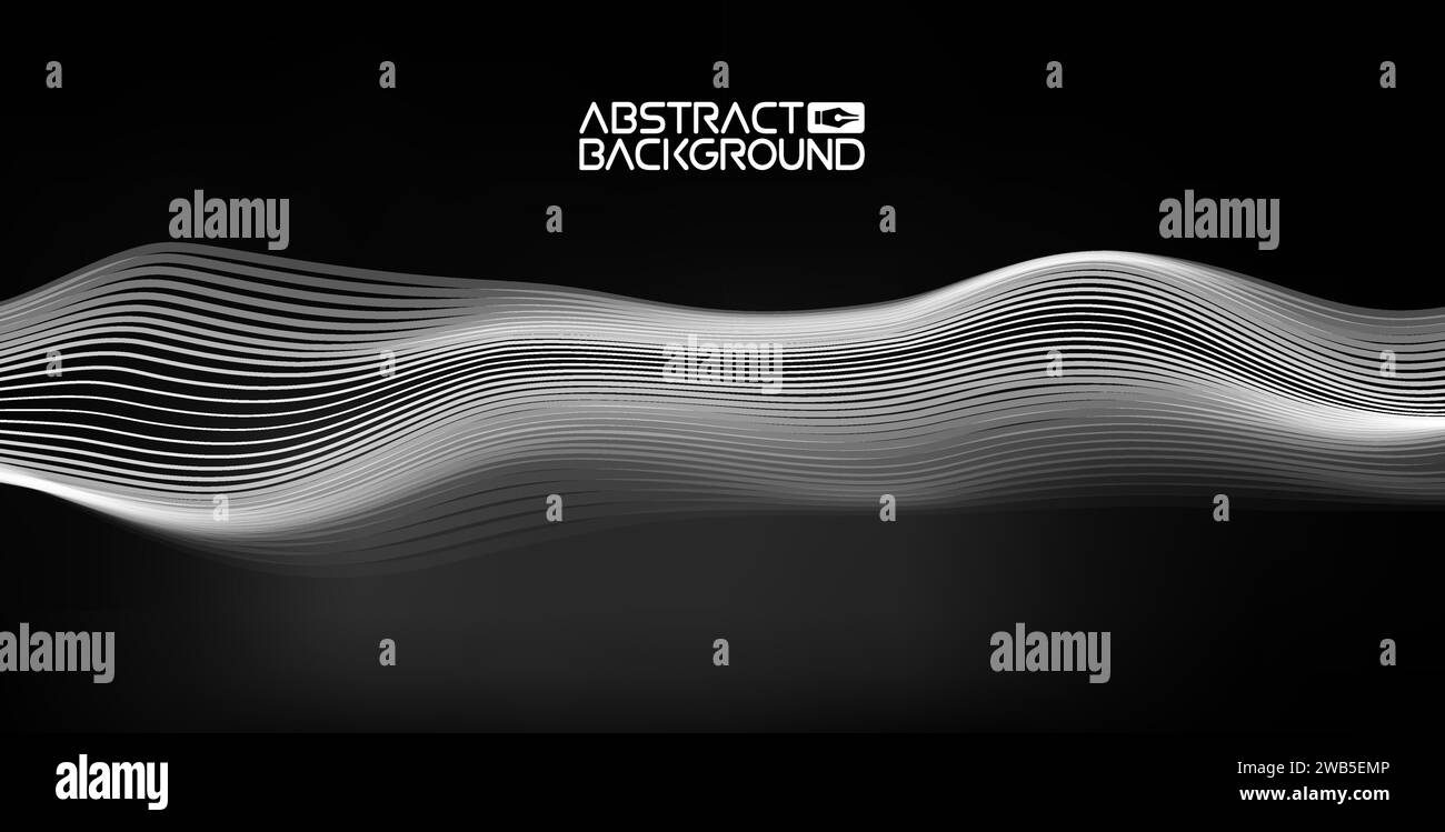 Sound wave audio abstract background. Network connections music wave ...