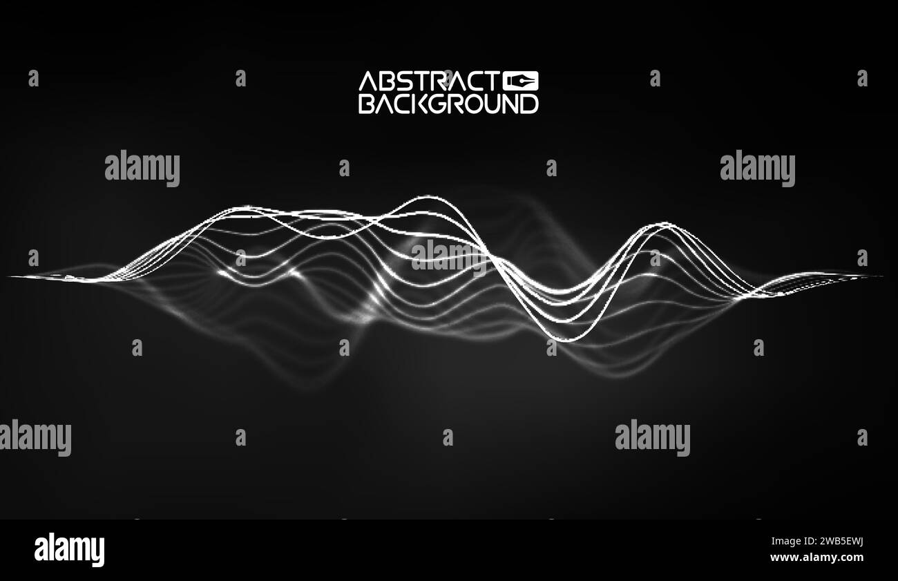 Sound wave audio abstract background. Network connections music wave ...