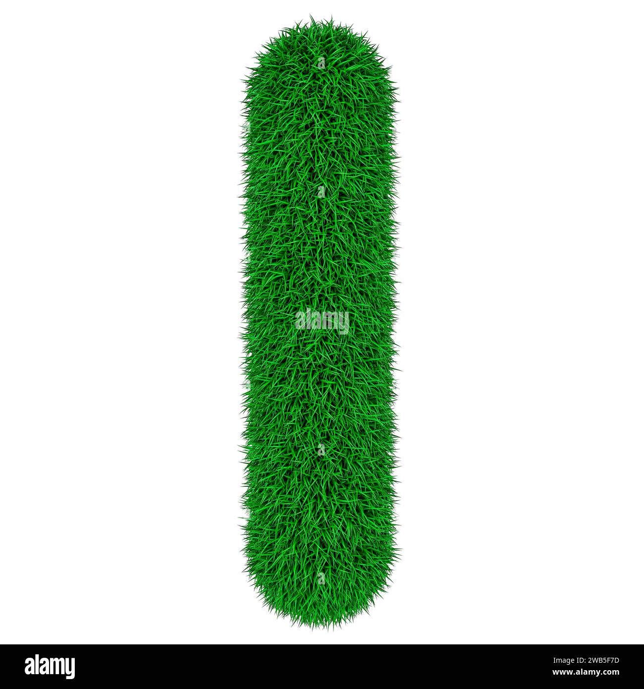Green grass letter I, 3D rendering isolated on white background Stock ...