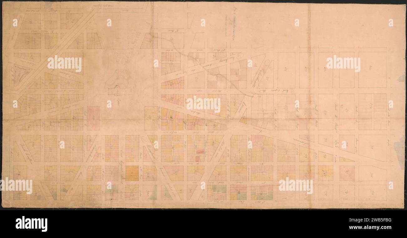 (Cadastral map of Capitol Hill, Washington D.C Stock Photo - Alamy