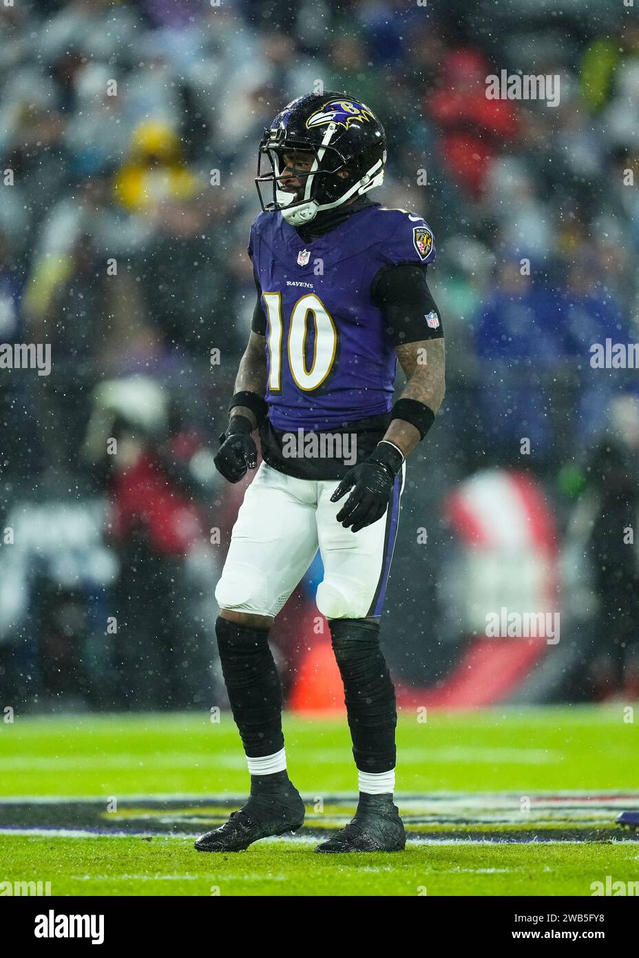 Baltimore Ravens' Arthur Maulet in action during an NFL football game ...