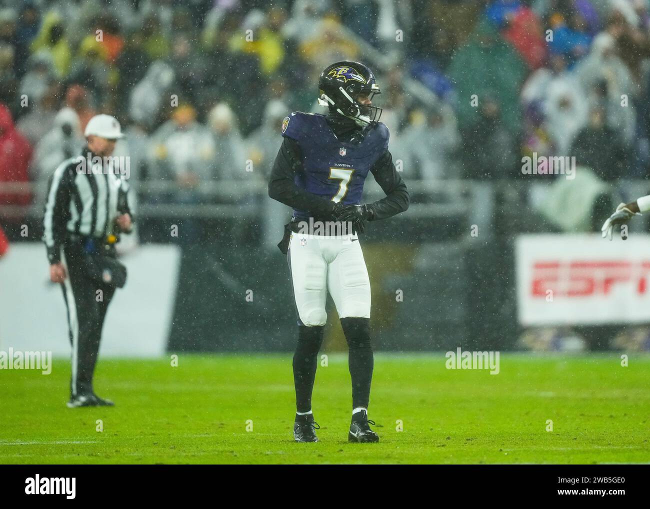 Baltimore Ravens' Rashod Bateman in action during an NFL football game ...