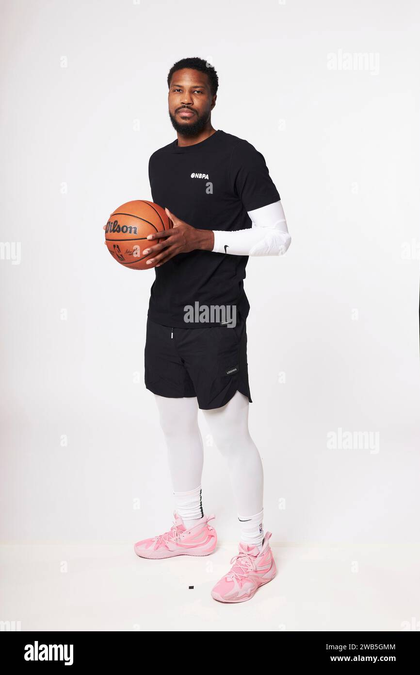 Malik Beasley poses for a portrait on October 2, 2023 in Milwaukee ...