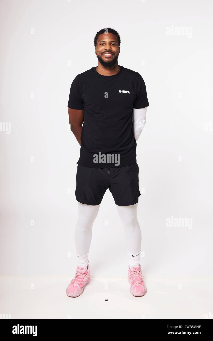 Malik Beasley poses for a portrait on October 2, 2023 in Milwaukee ...