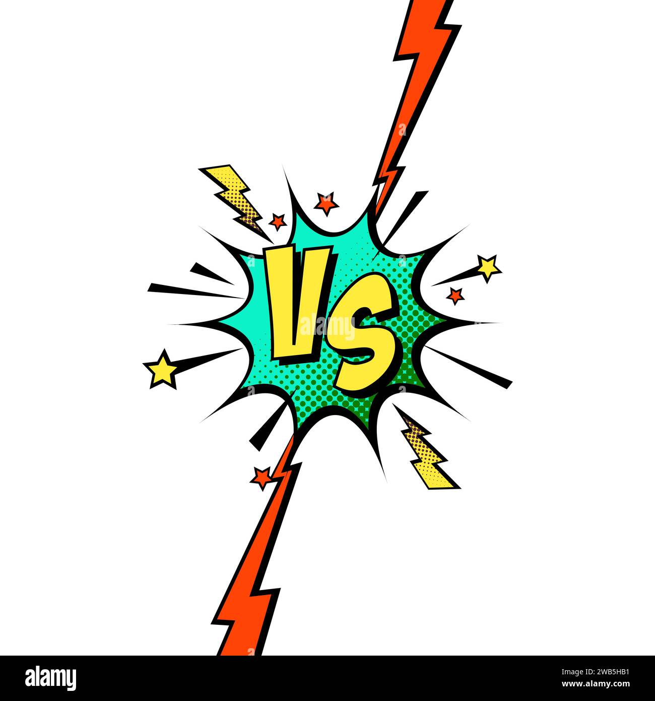 Cartoon comic background. Vs, fight versus. Comics book colorful ...