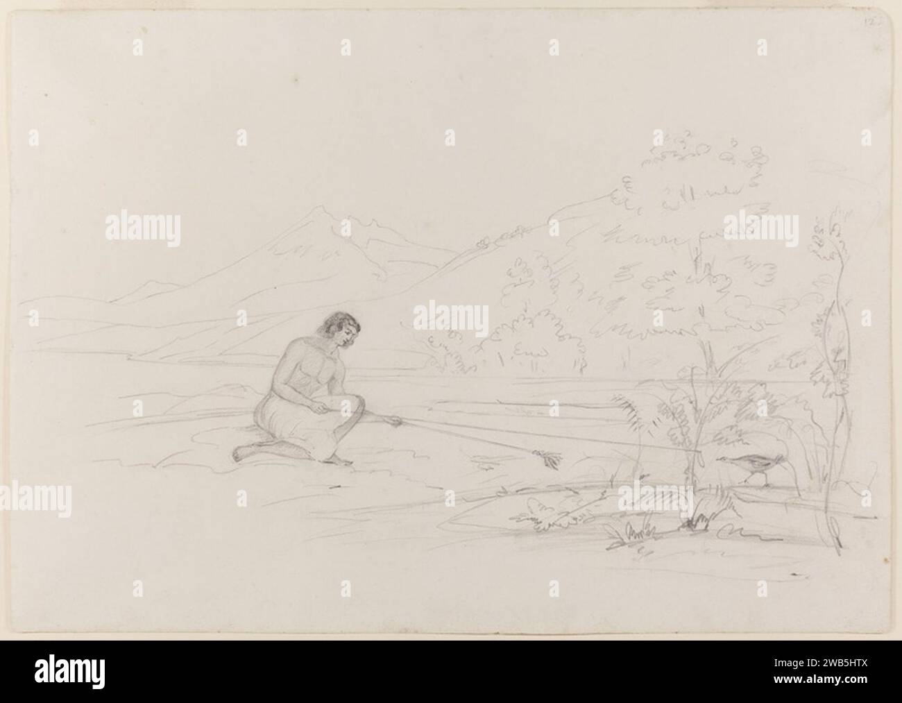 (Maori snaring bird Stock Photo - Alamy