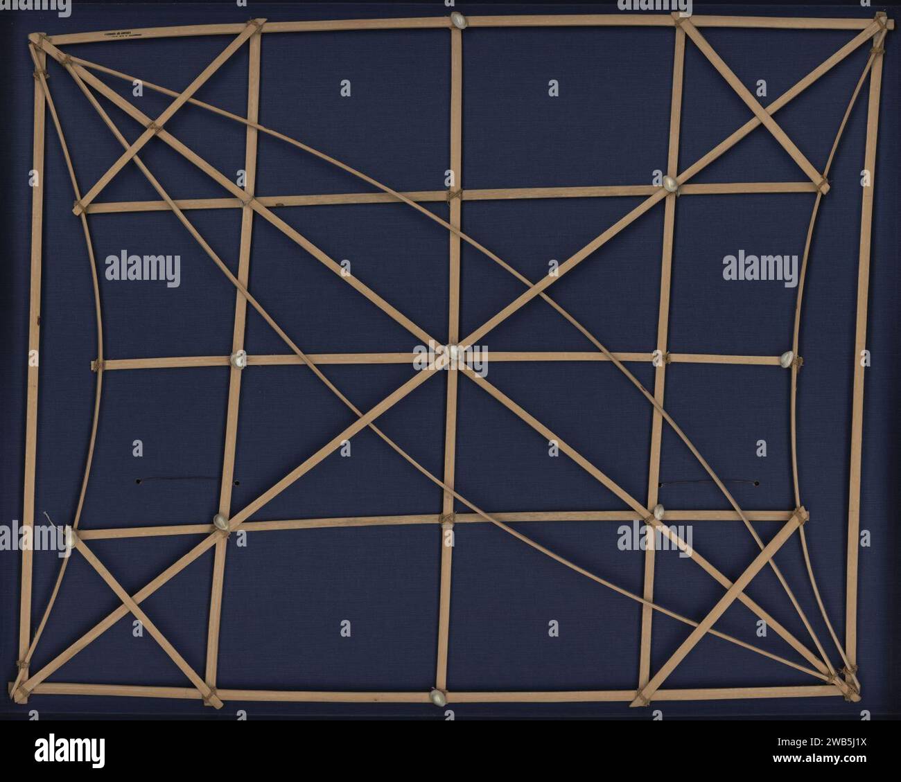 (Marshall Islands stick chart, Mattang type Stock Photo - Alamy