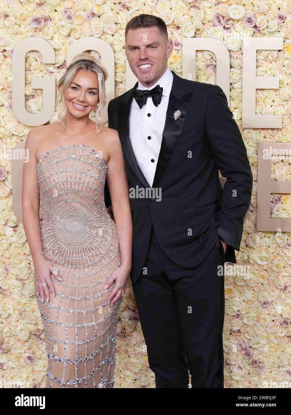 Los Angeles, USA. 07th Jan, 2024. Chelsea Freeman and Freddie Freeman ...