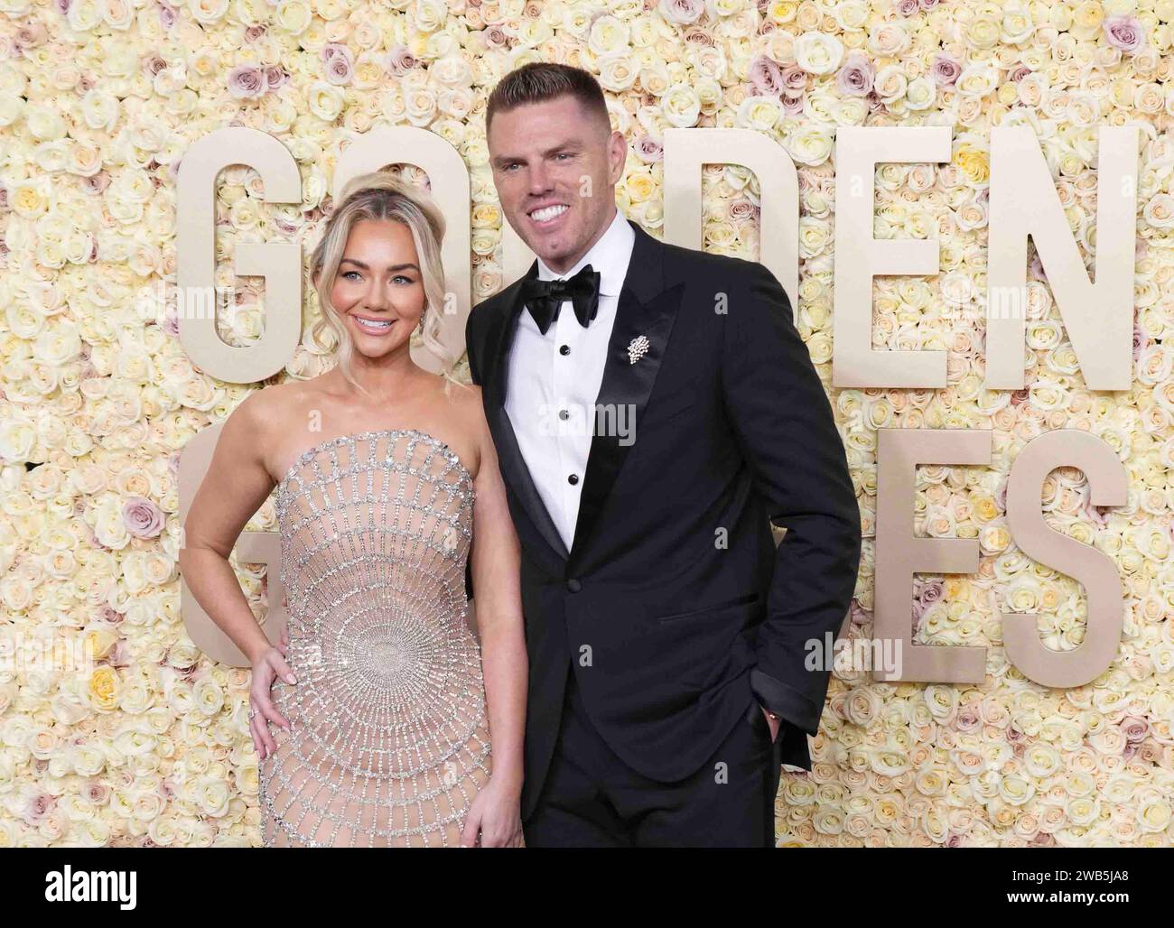 Los Angeles, USA. 07th Jan, 2024. Chelsea Freeman and Freddie Freeman ...