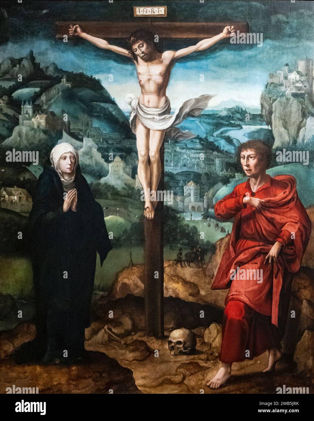 (Narbonne) Le Christ en croix entre la Vierge et saint Jean - Albert ...