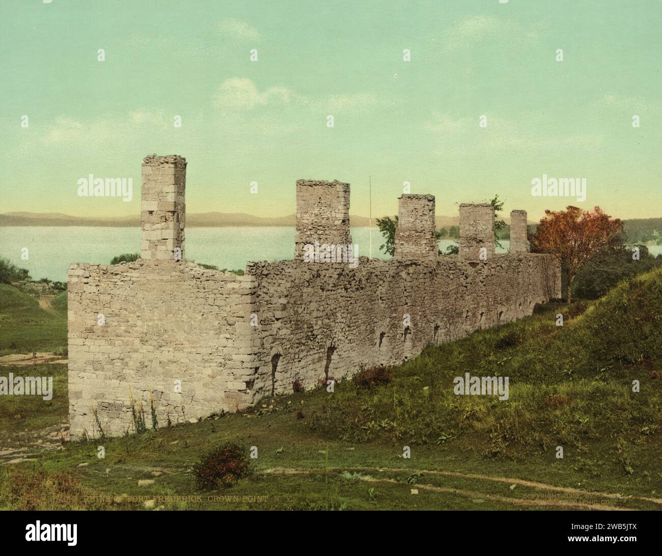 Ruins of Fort Crown Point, a British fort on Lake Champlain, Crown ...